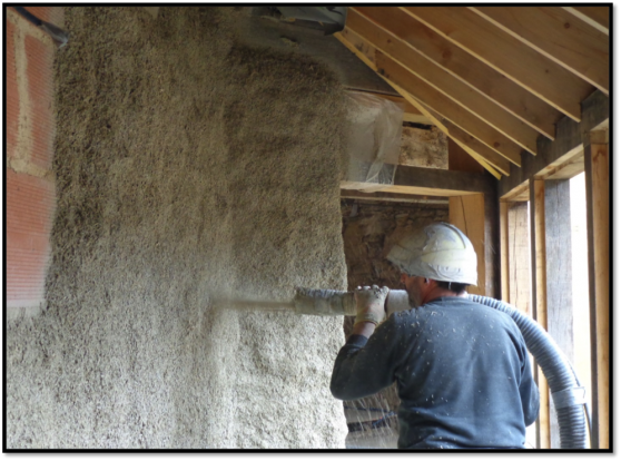 beton-de-chanvre-projete-par-voie-seche | Chanvre Chaux Terre Matériaux Isolation